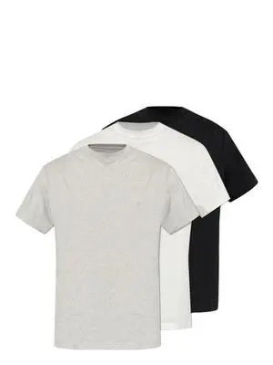 JIL SANDER Jil Sander Logo Crewneck T-Shirt Pack Grey/multicolour