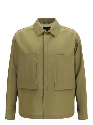 Herno Crinkled Dobby Shacket Jacket - Green