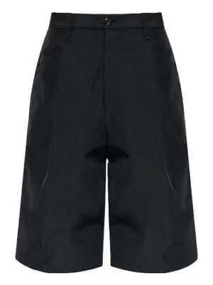 WILLY CHAVARRIA Pleated Bermuda Shorts - Black