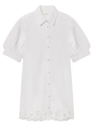 FRAME The Eyelet Play Dress - White
