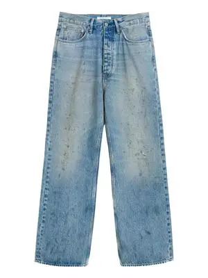 SUNFLOWER Five-pocket Bootcut Jeans With Distressed Finish - Blue