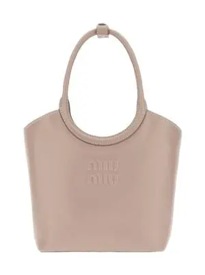 Miu Miu Ivy Small Tote Bag - Nude