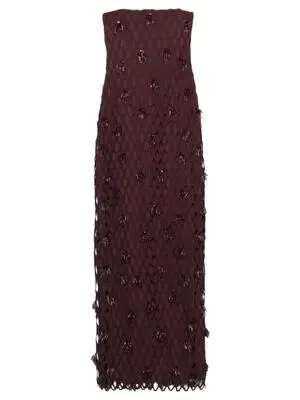 Simkhai Beaded Maxi Dress - Mahogany Color