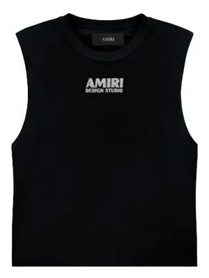 AMIRI Amiri Logo Print Sleeveless Tank Top