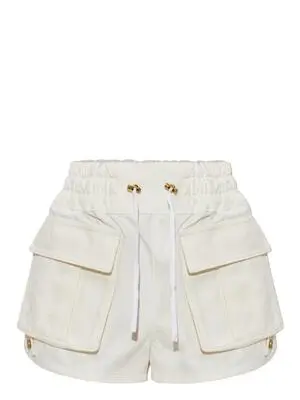 BALMAIN Balmain High-Rise Cargo Shorts With Drawstring Detail