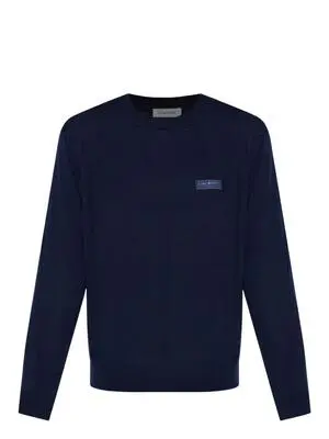 Givenchy Logo Patch Knitted Jumper - Night Blue