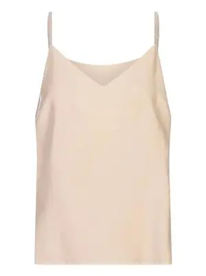 Peserico V-neck Sleeveless Top With Chain Straps - Nude