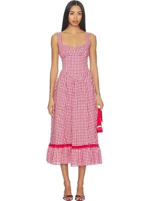 Peixoto Midi Dress - Red
