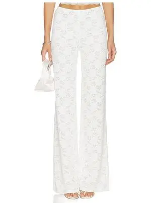 Majorelle Lace Wide Leg Pants - Ivory