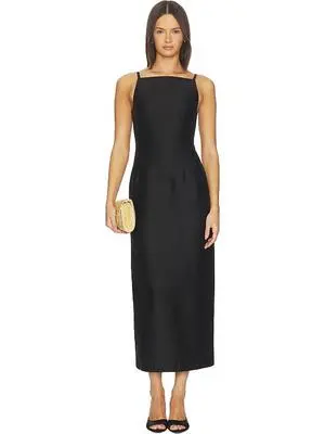 SRG Valency Crepe Midi Dress - Black