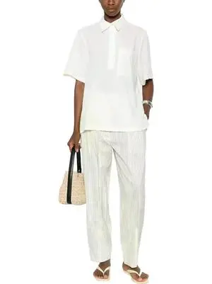 TOTEME Striped Balloon Trousers - Neutrals