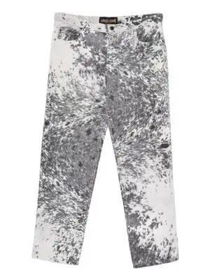 Roberto Cavalli 1990s Cow-print Trousers - Grey
