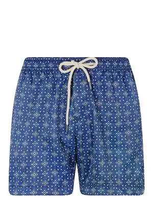 PENINSULA SWIMWEAR Capresa Patterned Swim Shorts - Blue