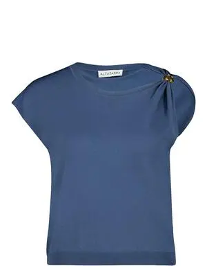 ALTUZARRA Altuzarra Rinaldi Jersey Top With Gold-Tone Hardware
