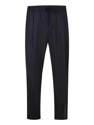 Altea Drawstring Pleated Trousers - Blue