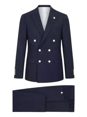 RAMON SANJURJO Double-breasted Two-piece Suit - Blue