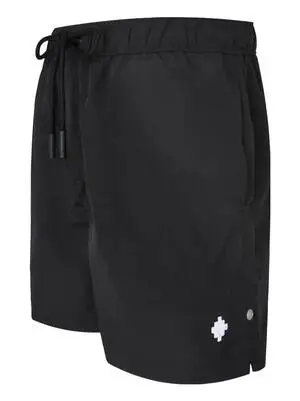 COUNTY OF MILAN Logo Embroidered Drawstring Shorts - Black
