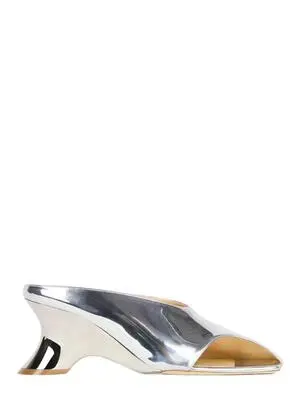 A.W.A.K.E. Mode Tess Cut-out Mules - Silver
