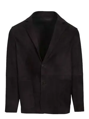 AL DUCA D’AOSTA 1902 Single-breasted Suede Blazer - Blue