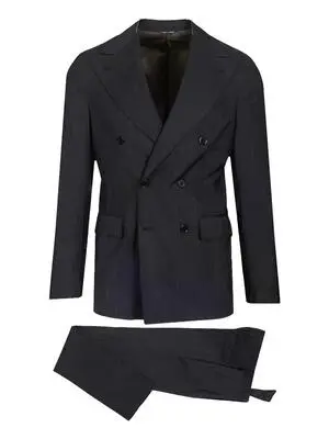 AL DUCA D’AOSTA 1902 Pinstripe Double-breasted Suit - Blue