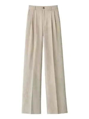 Bouguessa Alison Pleated-front Tailored Trousers - Neutrals