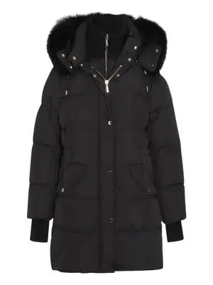 MOORER Talassa Down Jacket With Fur Hood - Black