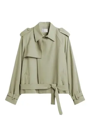 THE FRANKIE SHOP The Frankie Shop Elva Fluid Short Trench Coat No