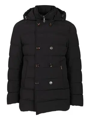 MOORER Moorer Quilted Hooded Double-Breasted Coat