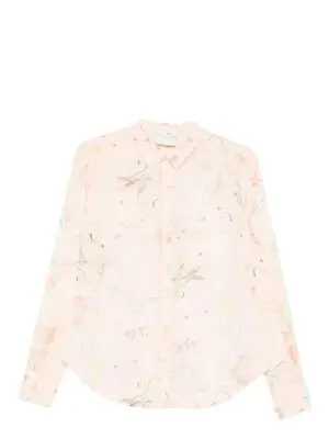 FORTE_FORTE Floral Print Long Sleeve Shirt - White