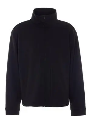 THE ROW Long Sleeve Jacket With Stand-up Collar - Black