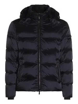 MOORER Hooded Quilted Down Jacket - Black