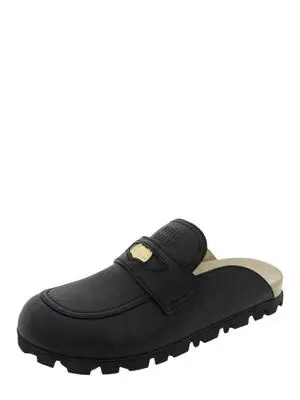Miu Miu Leather Mules - Black