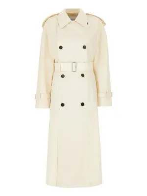 Burberry Double Breasted Trench Coat - Multicolor