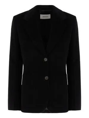 SALVATORE FERRAGAMO FERRAGAMO Black Corduroy Blazer