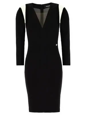 Dsquared2 Black Fitted Dress - Multicolor