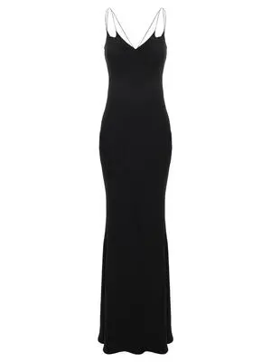 TOM FORD Black Spaghetti Strap Gown - Multicolor