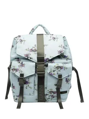 GANNI Re-tech Printed Backpack - Blue