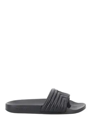 TOM FORD Leather Sandal Slipper - Black