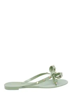 Valentino Garavani Rubber Rockstud Flip Flops - Green
