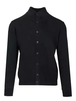 AL DUCA D’AOSTA 1902 High-neck Button-up Cardigan - Blue