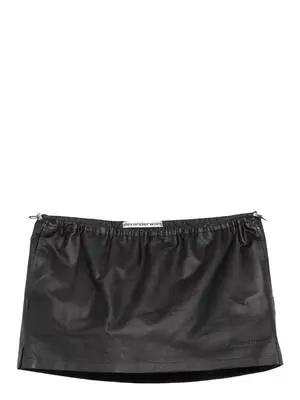 Alexander Wang Leather Mini Skort - Black