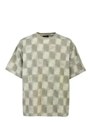 BREATH Checkered Terry-cloth T-shirt - Neutrals