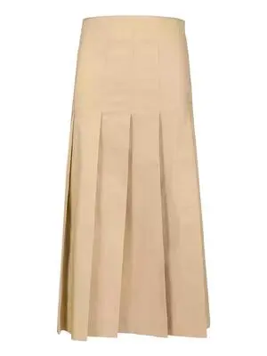 AL DUCA D’AOSTA 1902 Pleated Midi Skirt - Neutrals