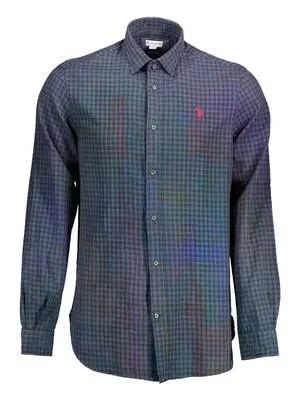 U.s. Polo Assn. Gingham-check Shirt - Blue