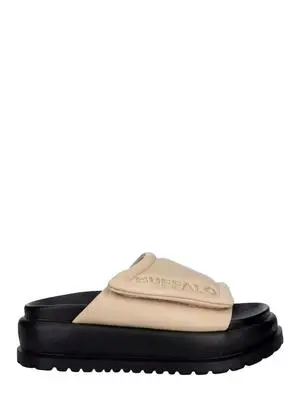 BUFFALO Debossed Logo Touch-strap Sandals - Neutrals