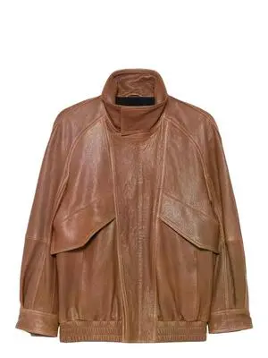 Nour Hammour Ariste Leather Jacket - Brown