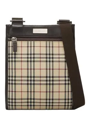 Burberry Check Crossbody Bag - Brown