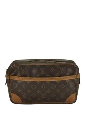 LOUIS VUITTON Monogram Canvas Compiegne 28 Pouch - Brown