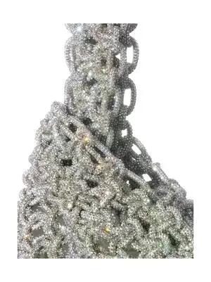 HIBOURAMA Niky Crystal-embellished Woven Tote Bag - Silver