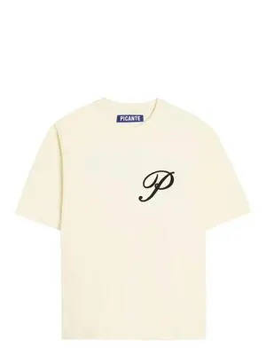 PICANTE Gallery Logo-print T-shirt - Neutrals